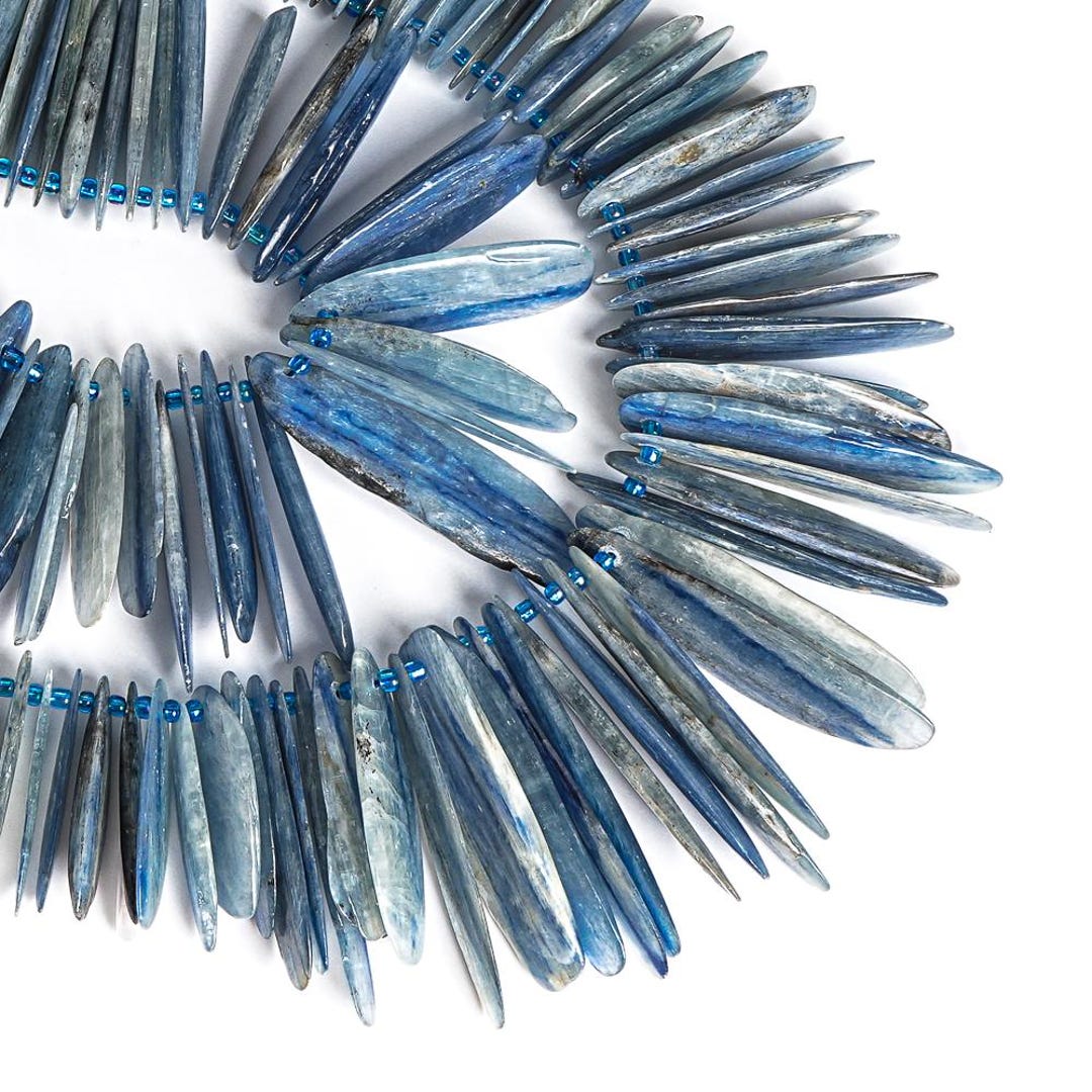 Genuine Natural Deep Blue Kyanite Loose Beads Grade AAA Graduated Oval ...