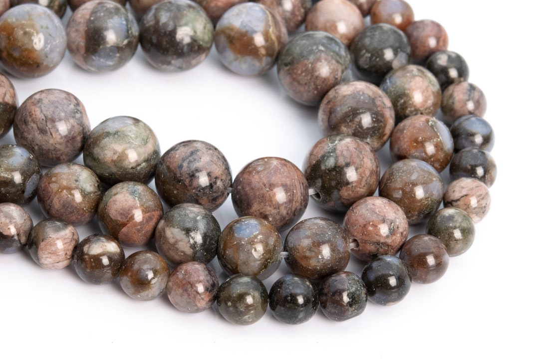 Genuine Natural Llanite Rhyolite Loose Beads Round Shape 6mm 8mm 10mm ...