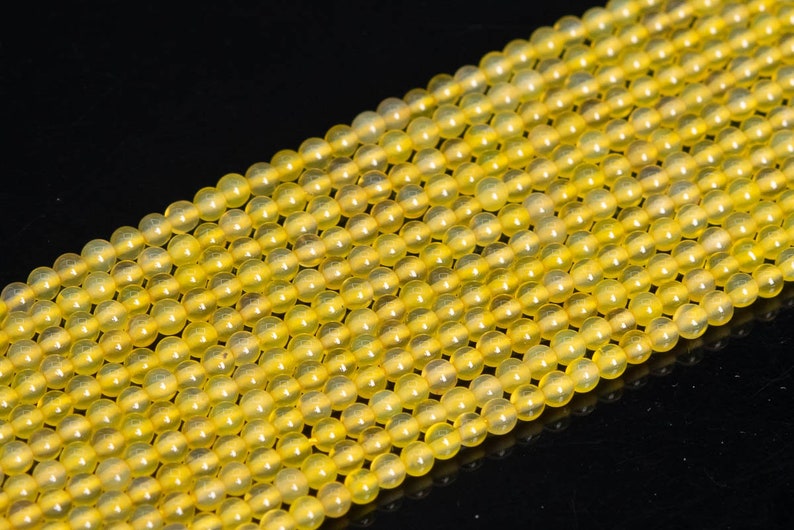 Natural Yellow Agate Loose Beads Grade AAA Round Shape 2MM - Etsy