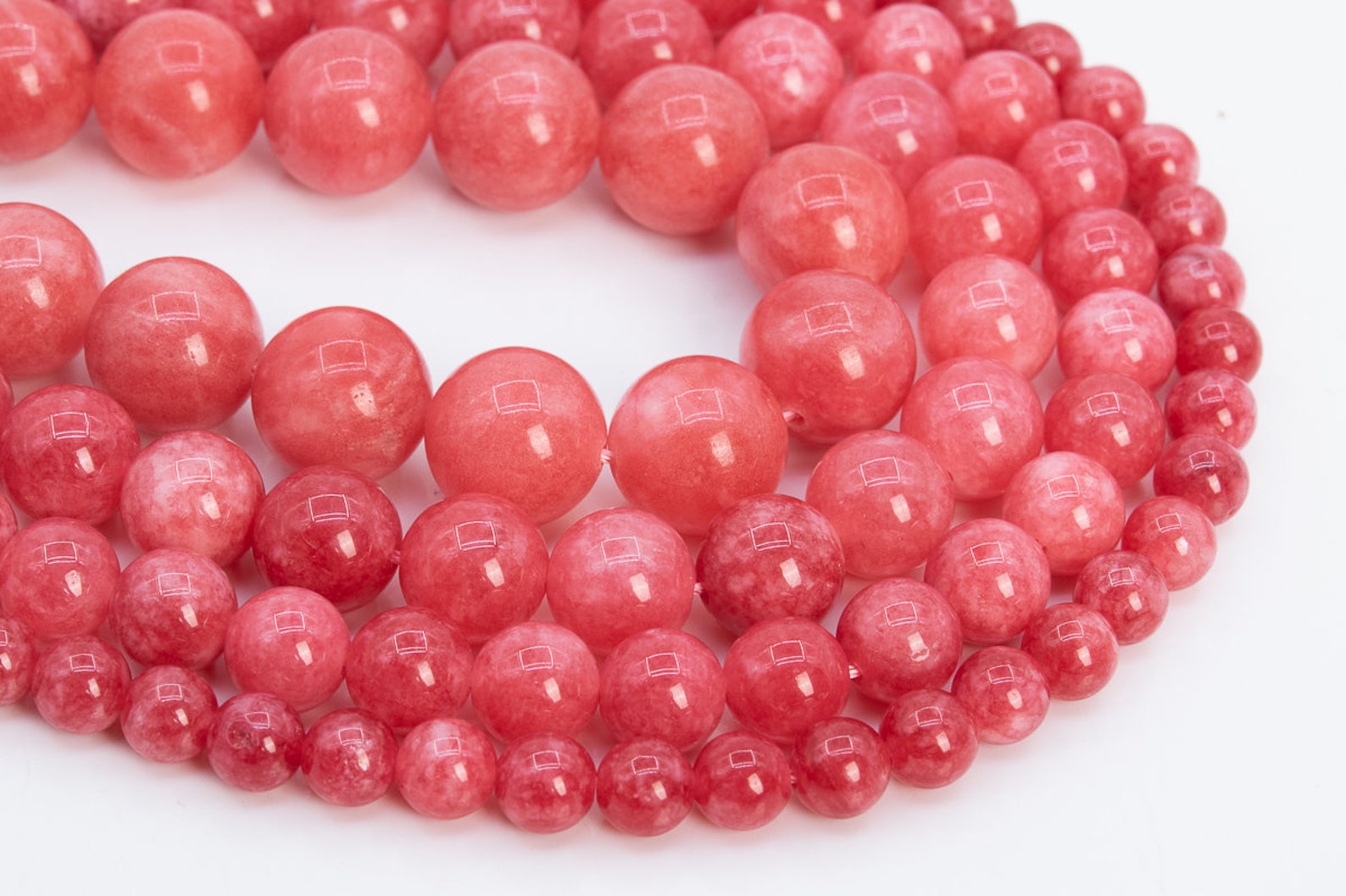 Rhodochrosite Red Color Quartz Loose Beads Round Shape 6mm 8mm 10mm ...
