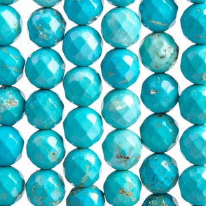 Mint Blue Turquoise Loose Beads Faceted Round Shape 6mm 8mm 10mm - Etsy