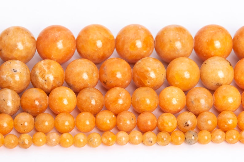 Genuine Natural Orange Calcite Loose Beads Round Shape 6mm 8mm - Etsy