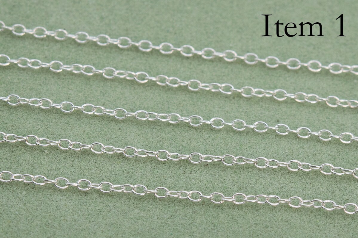 12 Inches/ 1 FT Sterling Silver Chain for Jewelry Making | Etsy