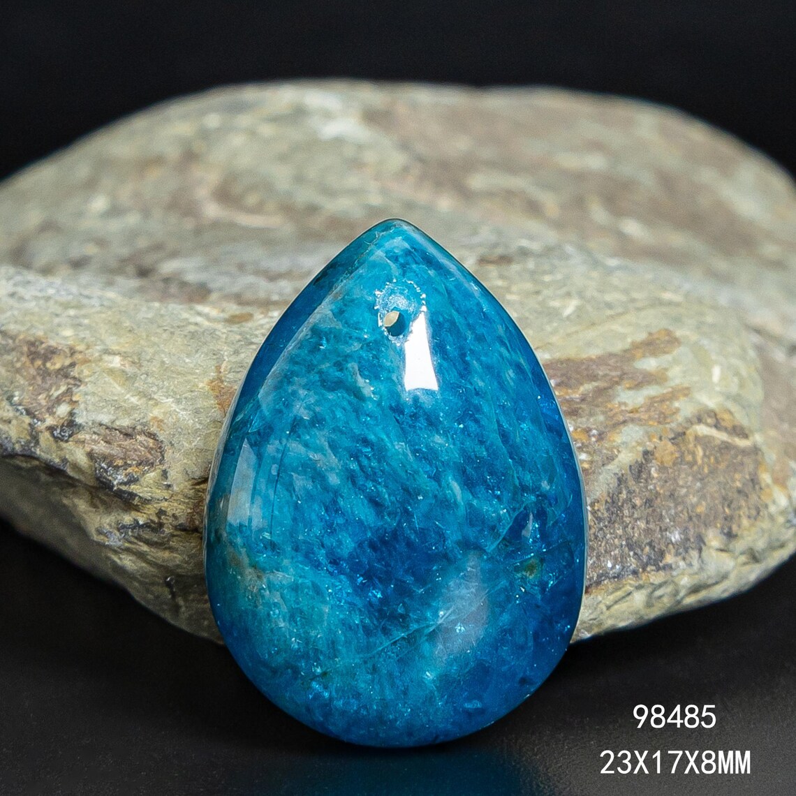 Genuine Natural Deep Blue Teardrop Shape Apatite AA Quality Top Drilled ...