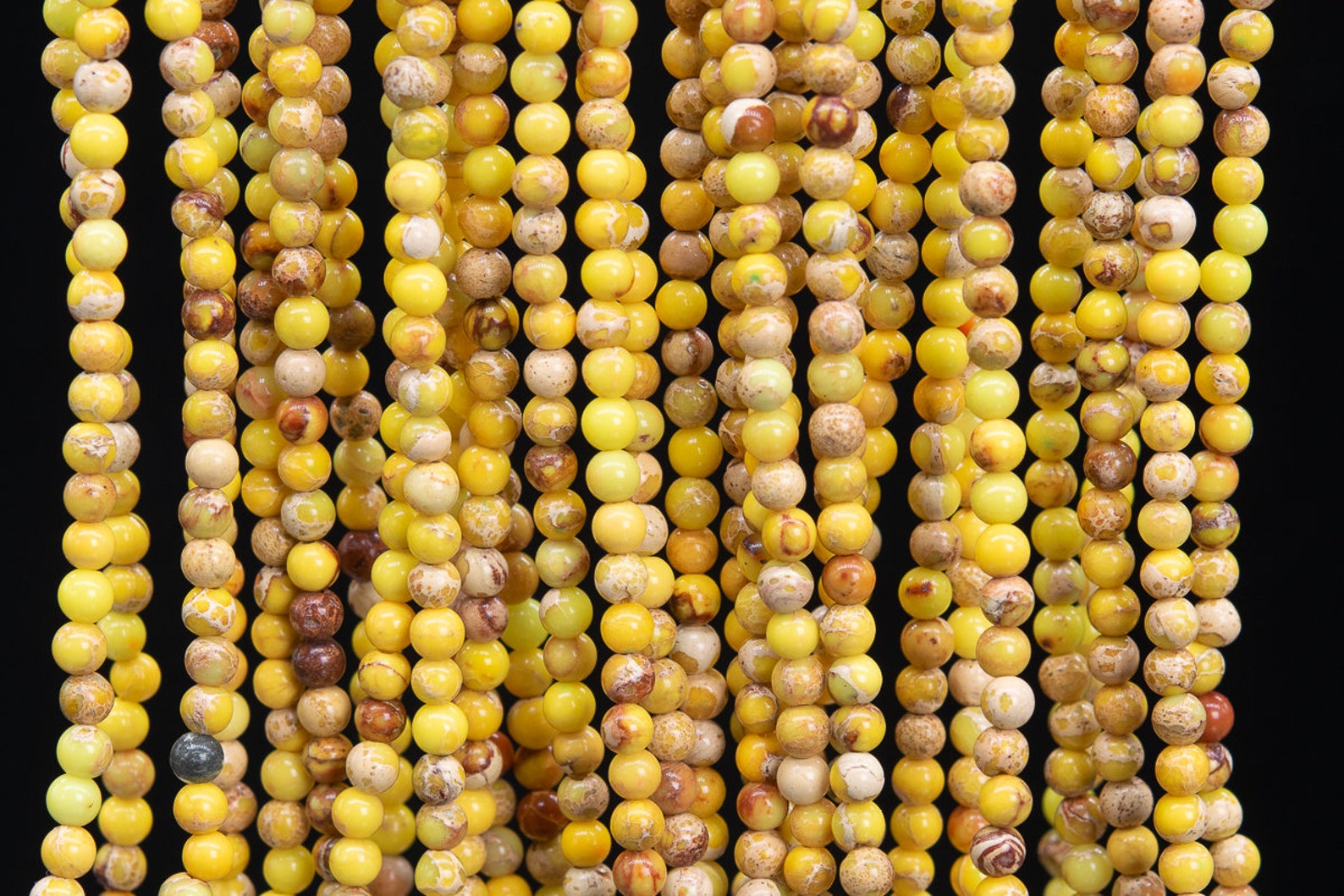 Natural Mustard Yellow Sea Sediment Imperial Jasper Loose | Etsy