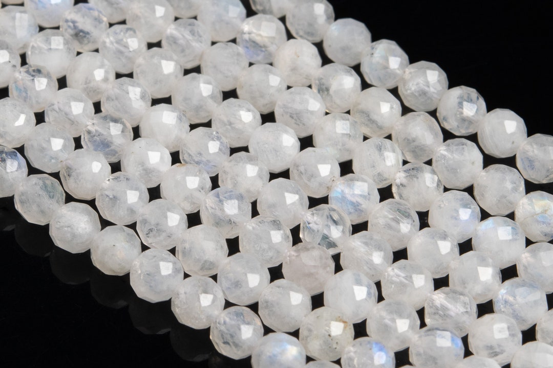 Genuine Natural Transparent Rainbow Moonstone Loose Beads Grade AAA ...