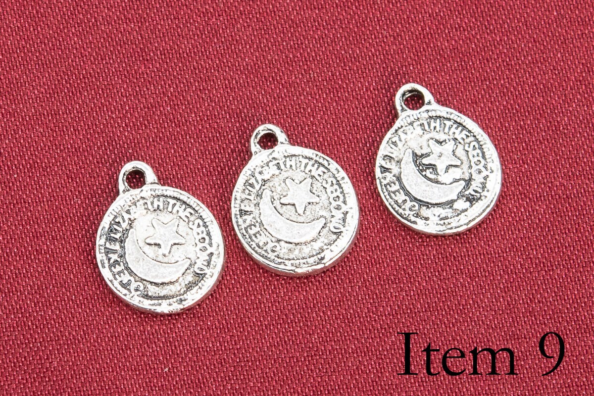 30 Pcs Antique Sliver Tone Charm Zinc Alloy Metal - Rocking Horse/coin ...
