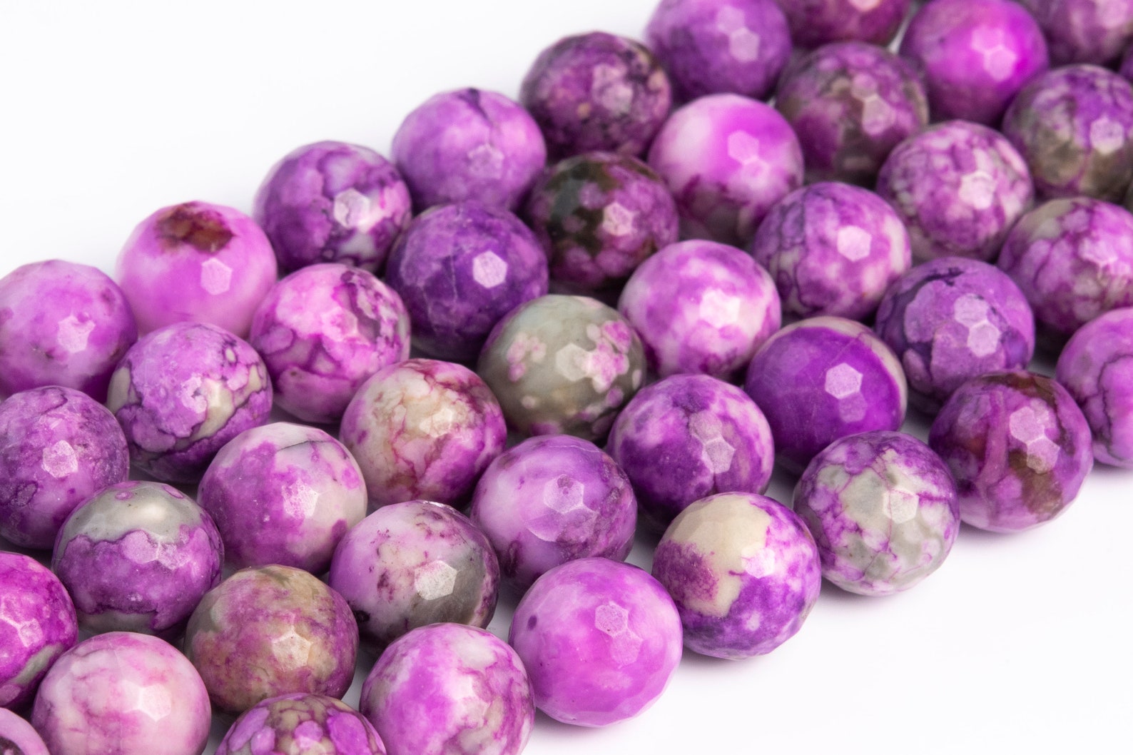 Purple Jasper Loose Beads Sugilite Color Micro Faceted Round | Etsy