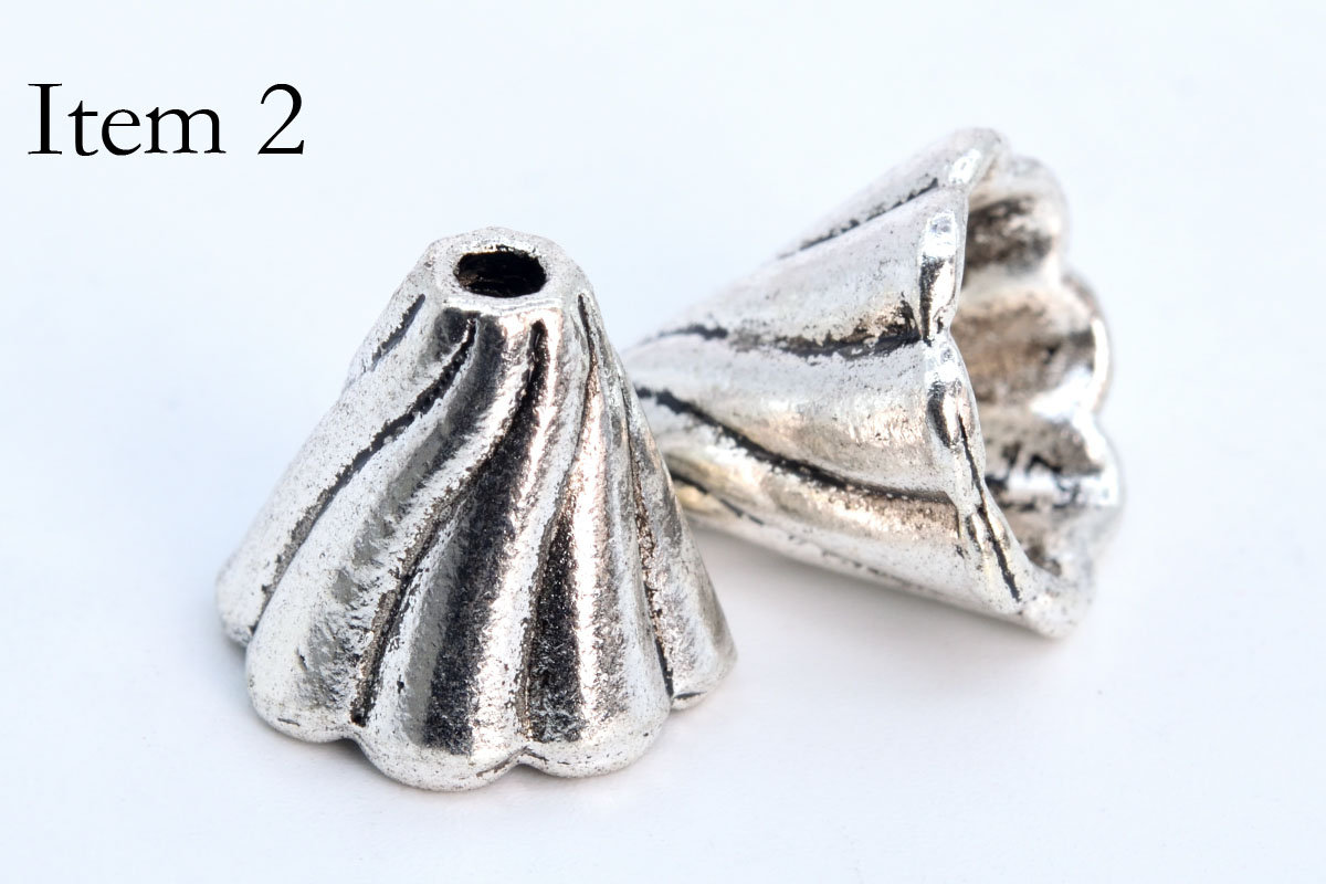 20 Pcs Bead Caps Spacers End Cap DIY Jewelry Making - Antique Silver ...
