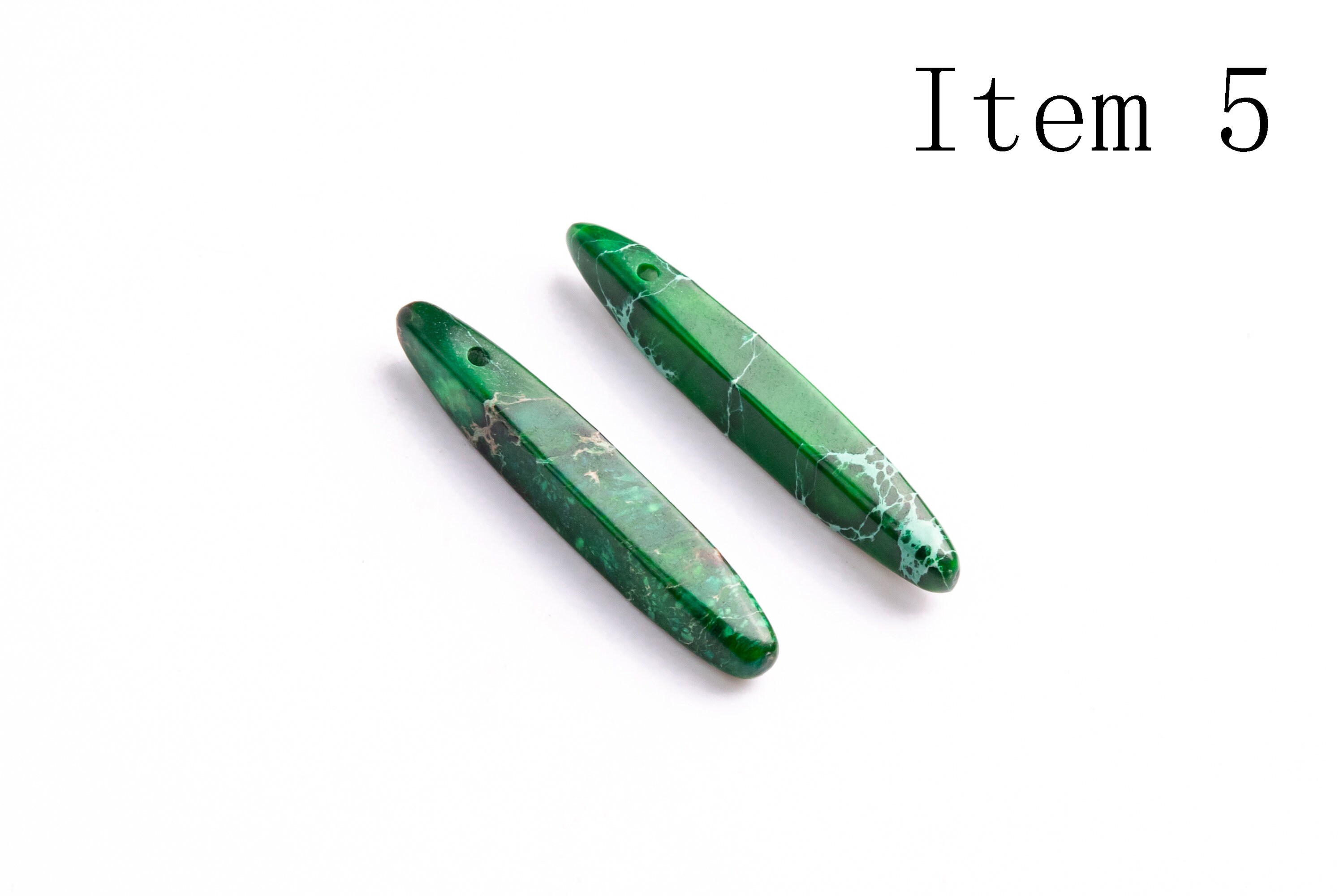 Drilled Stick Point Stone Earring Pair Sea Sediment Imperial - Etsy