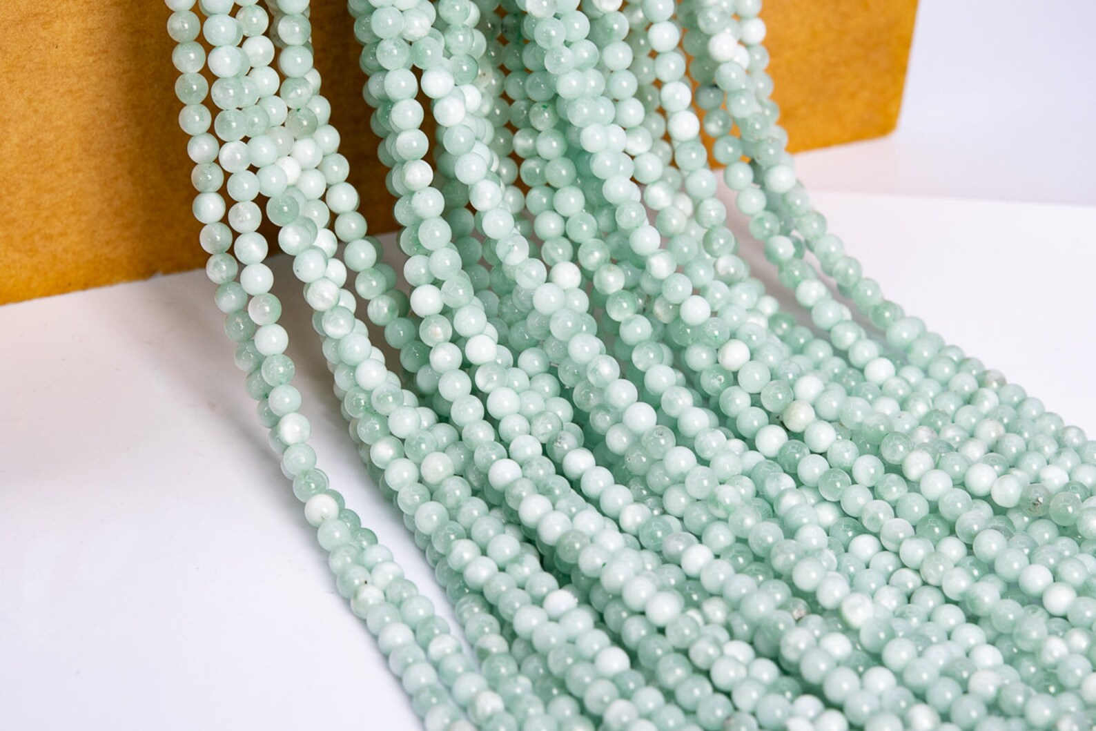 Genuine Natural Green Angelite Loose Beads Grade AAA Round | Etsy