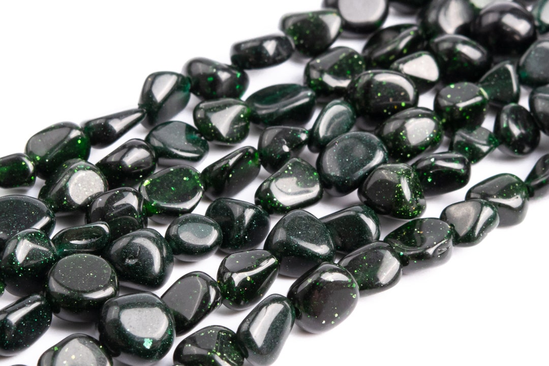 Dark Green Goldstone Loose Beads Pebble Chips Shape 6-8mm - Etsy