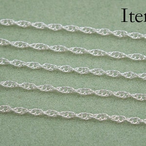 12 Inches / 1 FT Sterling Silver Chain for Jewelry Making - Cable Chain ...