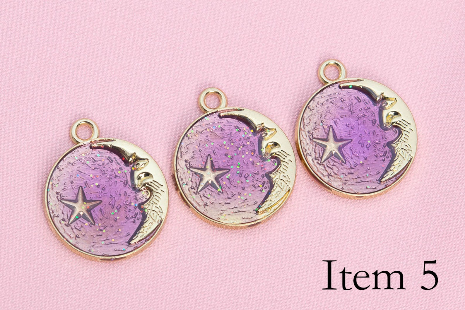 2 Pcs Enamel Charms - Gold Tone With Color Enamel - Multiple Option - Etsy