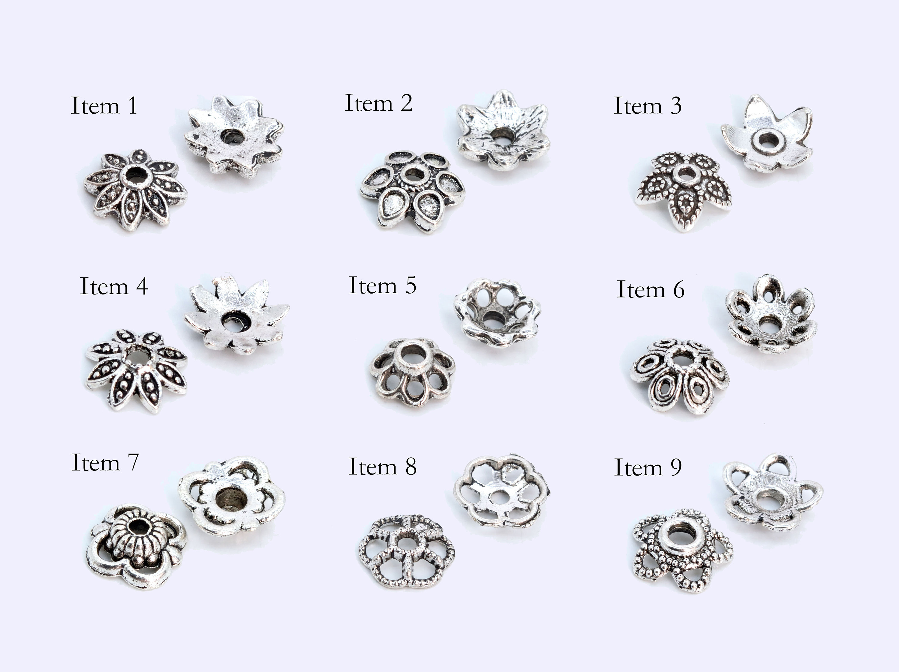 30 pcs Bead Caps Spacers End Cap DIY Jewelry Making Antique | Etsy