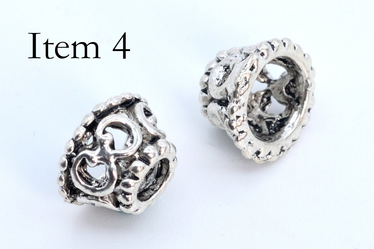 30 Pcs Bead Caps Spacers End Cap DIY Jewelry Making - Antique Silver ...