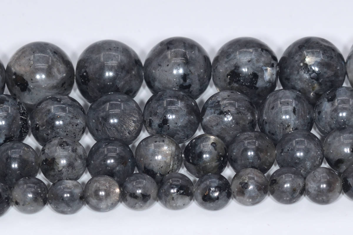 Genuine Natural Black Labradorite Larvikite Loose Beads Round - Etsy