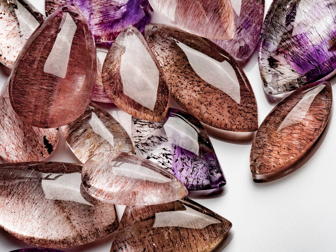 Top Drilled Cabochon Different Shape Stone Pendant - Genuine Natural ...