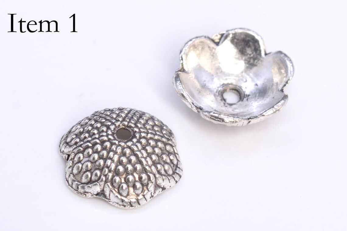 10 / 20 Pcs Bead Caps Spacers End Cap DIY Jewelry Making - Antique ...