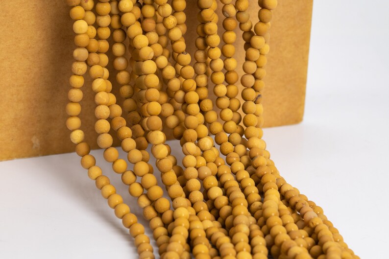 Genuine Natural Matte Yellow Mookaite Loose Beads Round Shape - Etsy