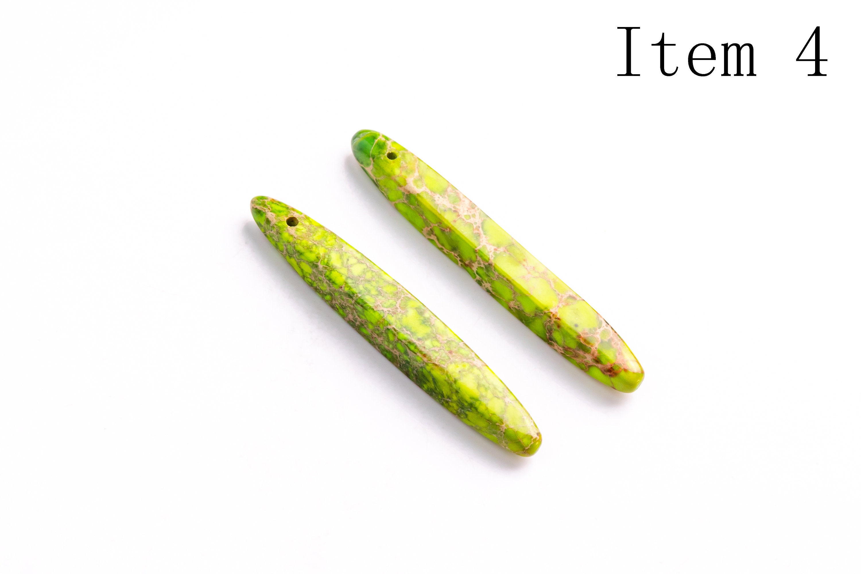 Drilled Stick Point Stone Earring Pair Sea Sediment Imperial - Etsy