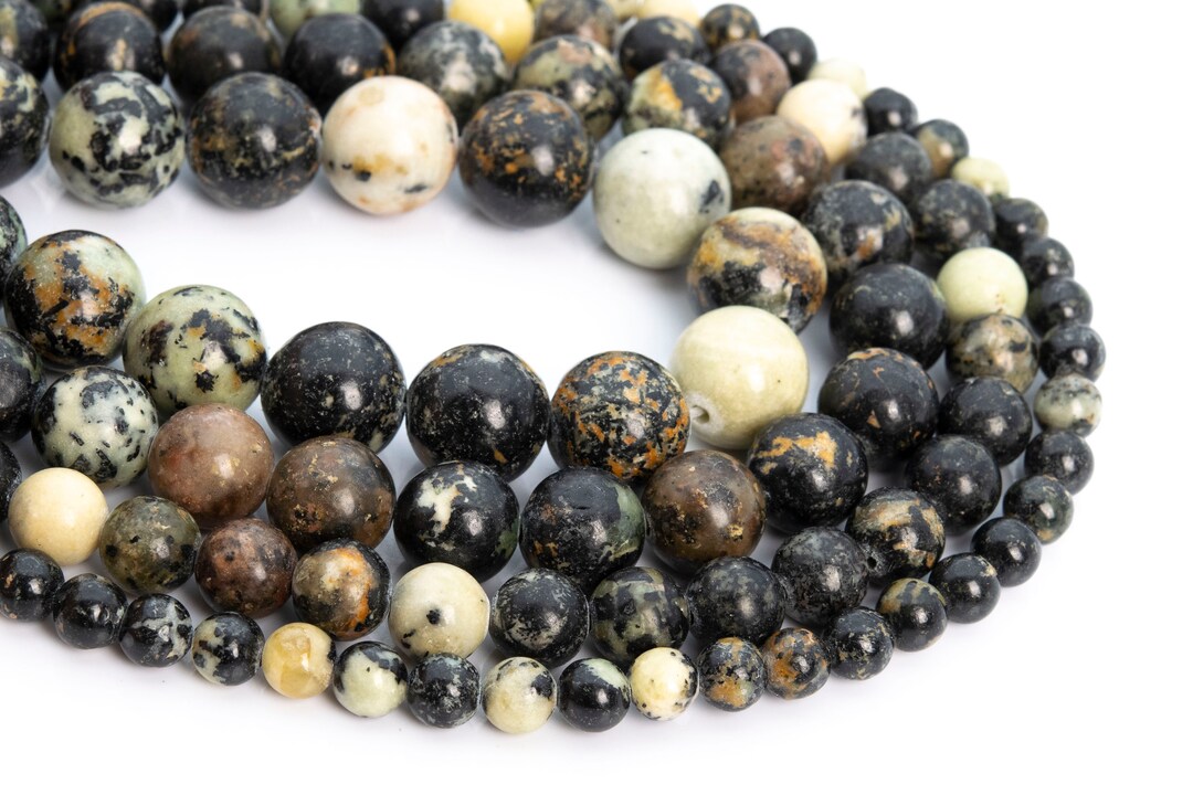 Genuine Natural Multicolor Black Old Ore African Turquoise Loose Beads ...