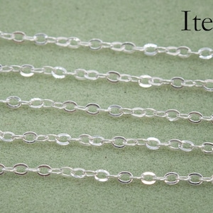 12 Inches / 1 FT Sterling Silver Chain for Jewelry Making - Cable Chain ...
