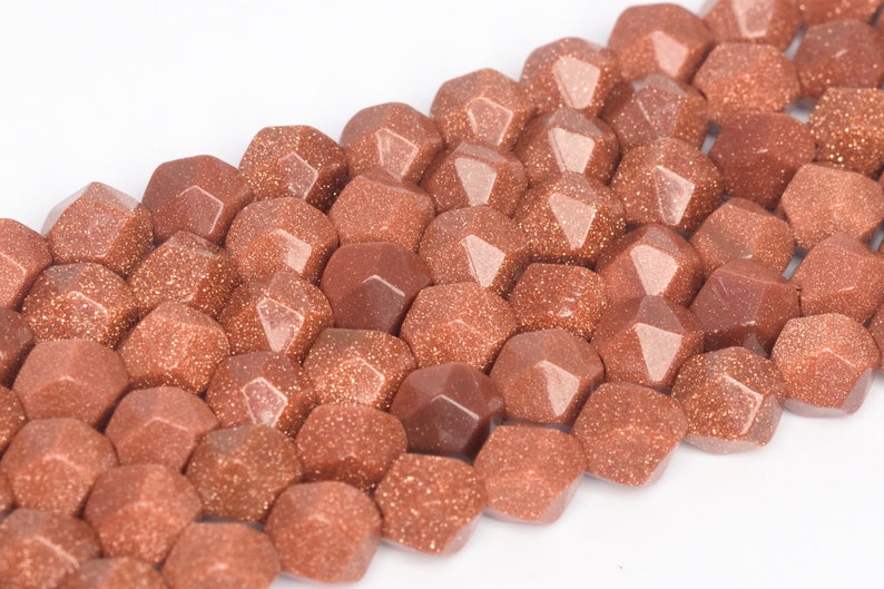 Goldstone Loose Beads Star Cut Faceted Shape 5-6mm 7-8mm 9-10mm - Etsy