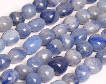 1 Full Strand Loose Irregular Stone Genuine Natural Pebble Nugget Blue ...