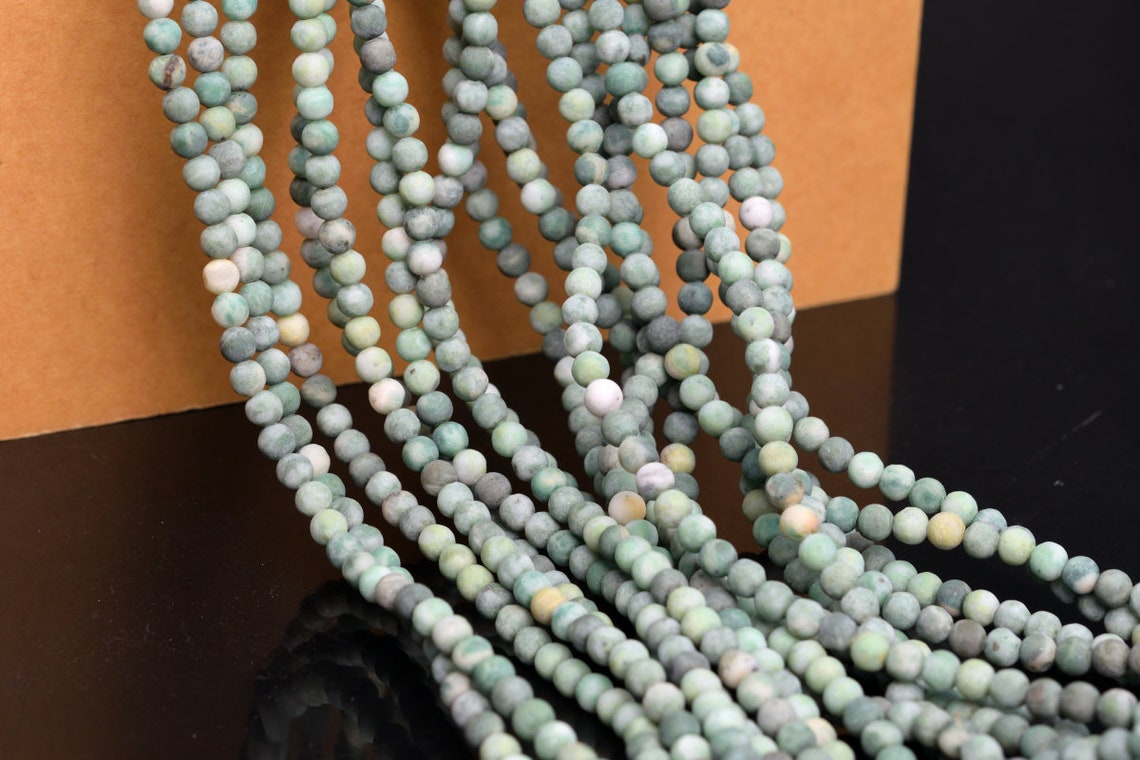 Genuine Natural Matte Qinghai Jade Loose Beads Round Shape 4mm - Etsy