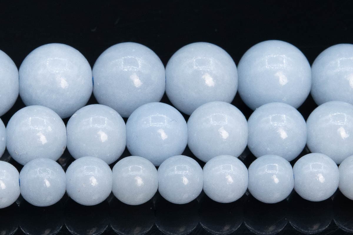 Genuine Natural Blue Angelite Loose Beads Grade AAA Round - Etsy