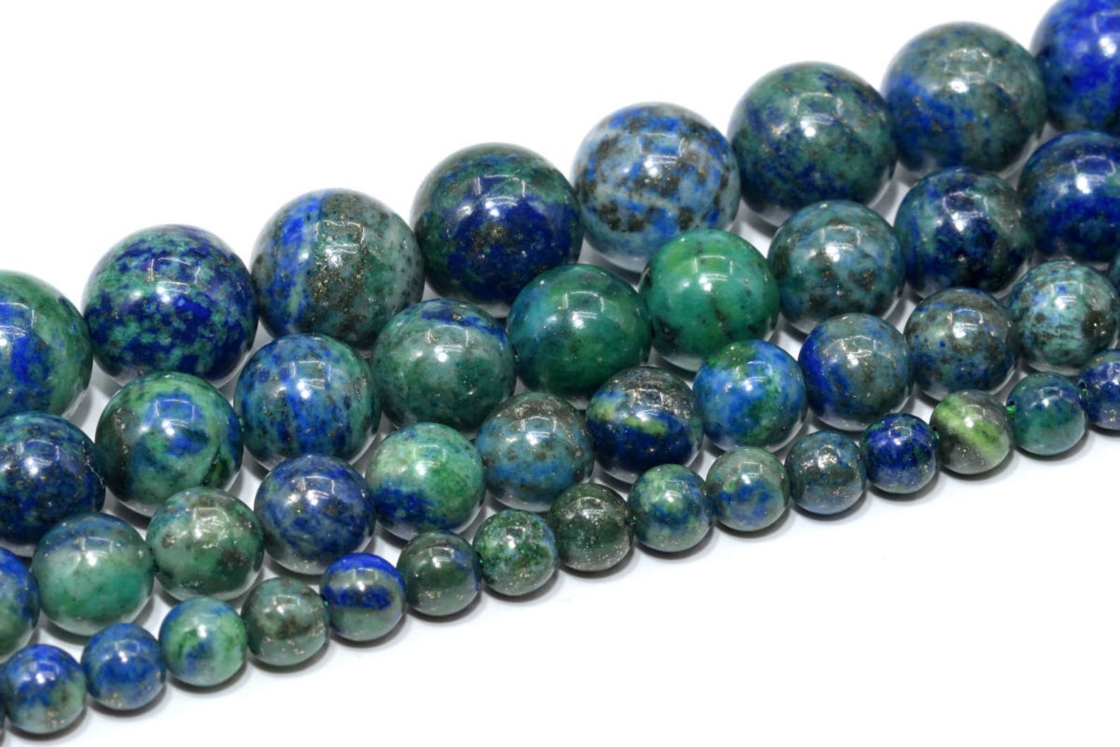 Azurite Loose Beads Round Shape 5-6mm 8mm 10mm 16mm - Etsy
