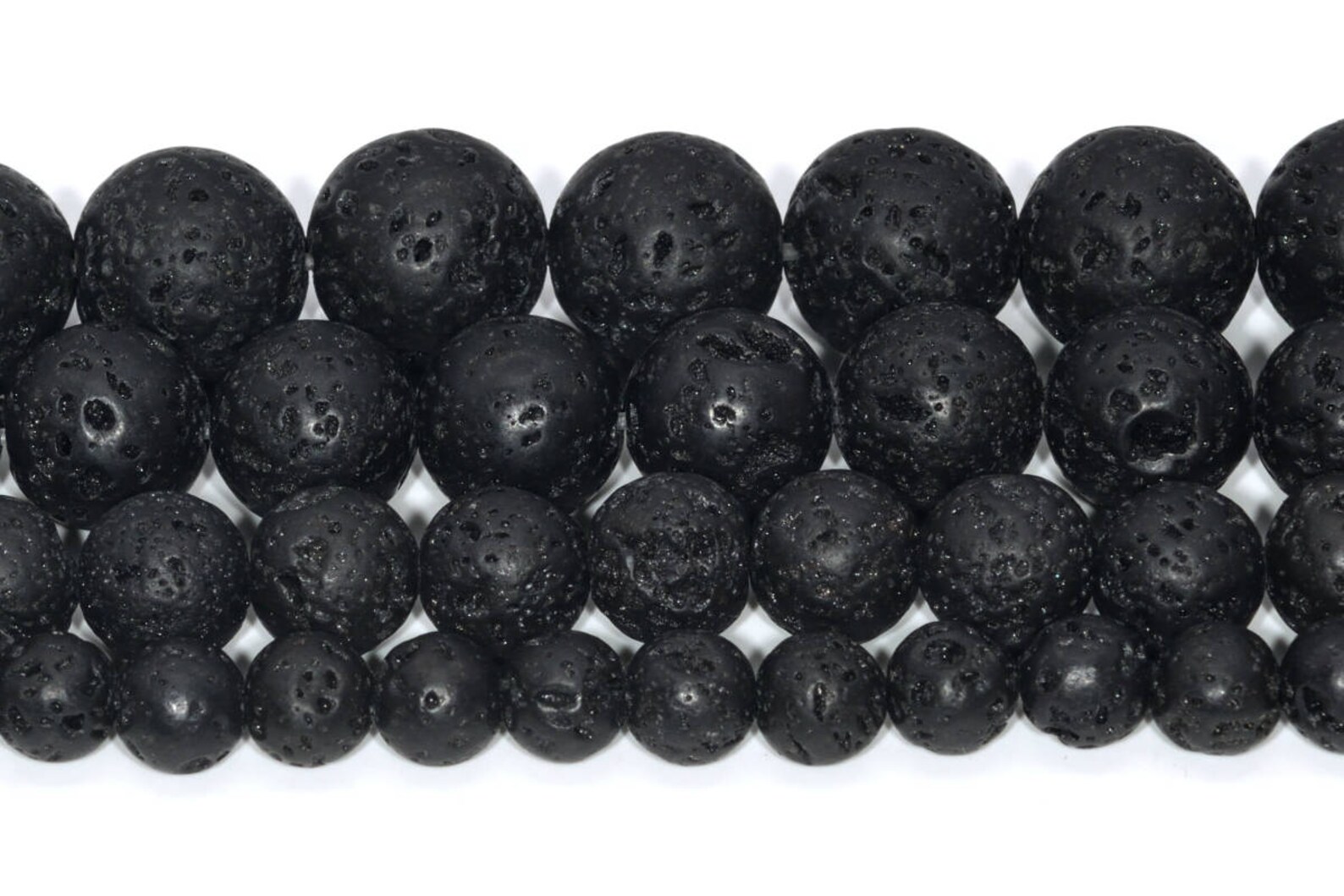 Genuine Natural Black Volcanic Lava Loose Beads Grade AA Round - Etsy
