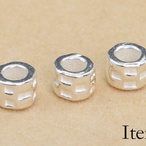 5 Pcs Sterling Silver Spacer Beads DIY Jewelry Making - Etsy