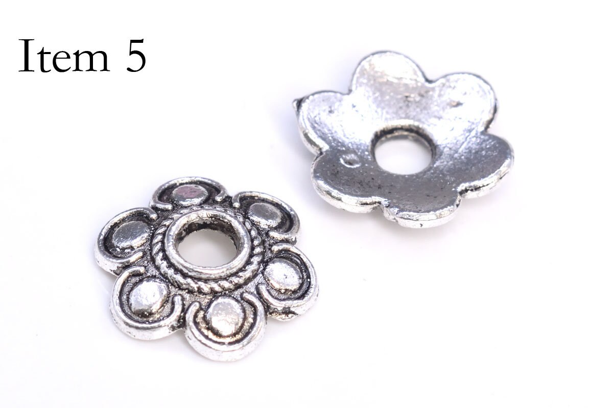 10 / 20 Pcs Bead Caps Spacers End Cap DIY Jewelry Making - Antique ...
