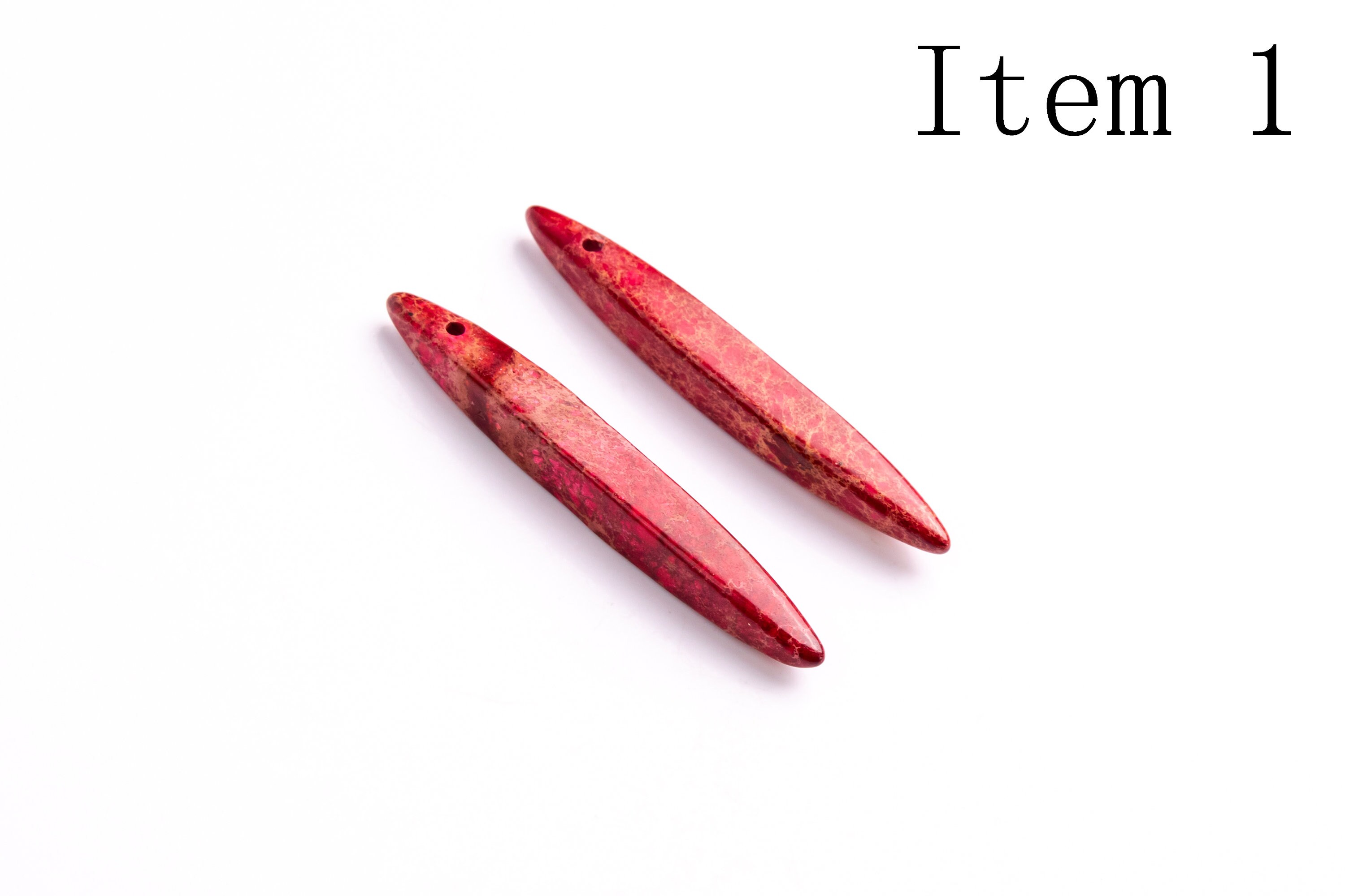 Drilled Stick Point Stone Earring Pair Sea Sediment Imperial - Etsy