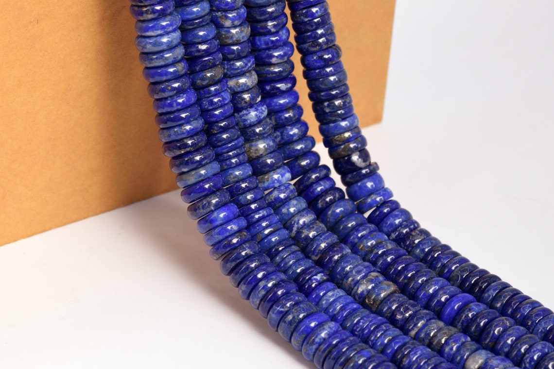 Genuine Natural Deep Blue Lapis Lazuli Loose Beads Afghanistan Grade A ...