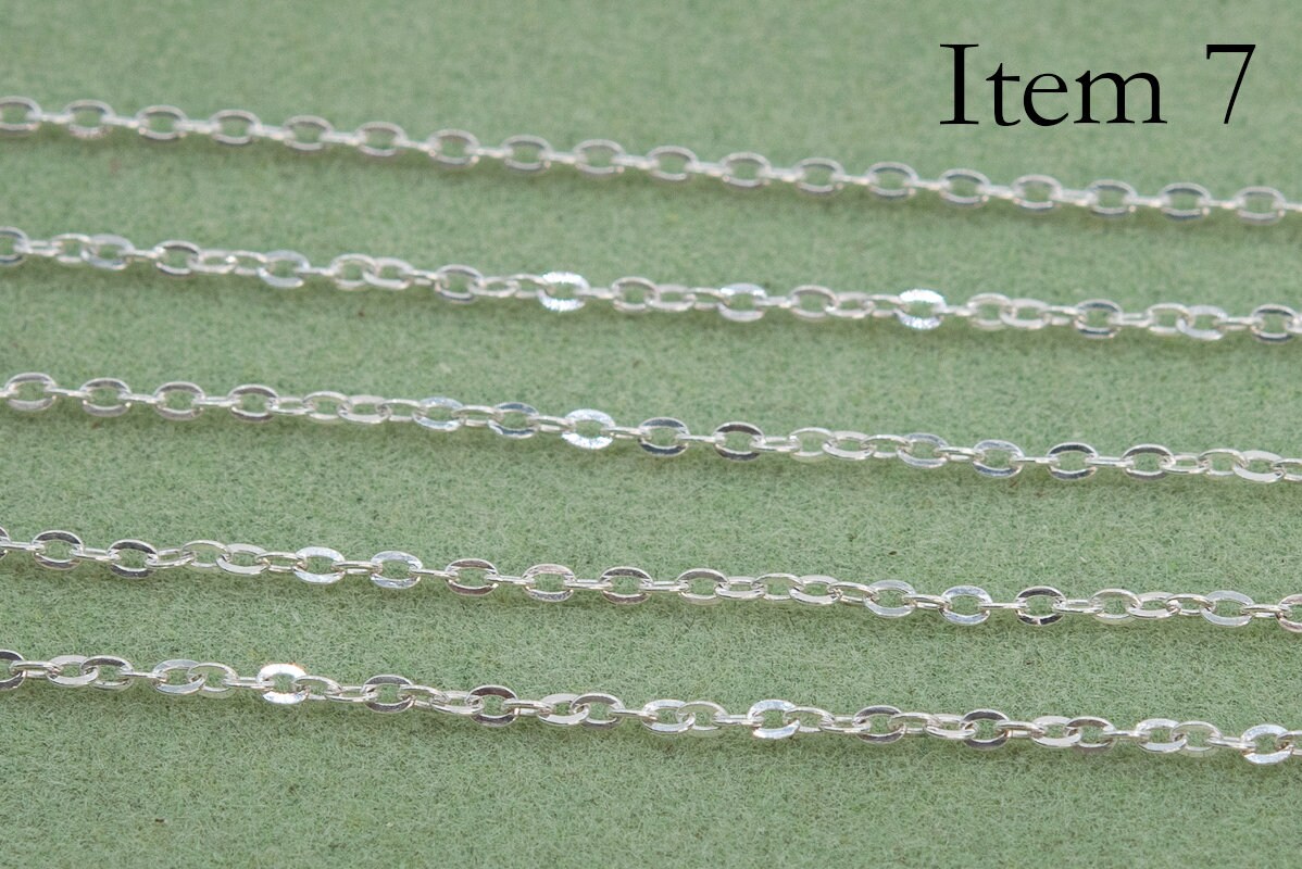12 Inches / 1 FT Sterling Silver Chain for Jewelry Making | Etsy