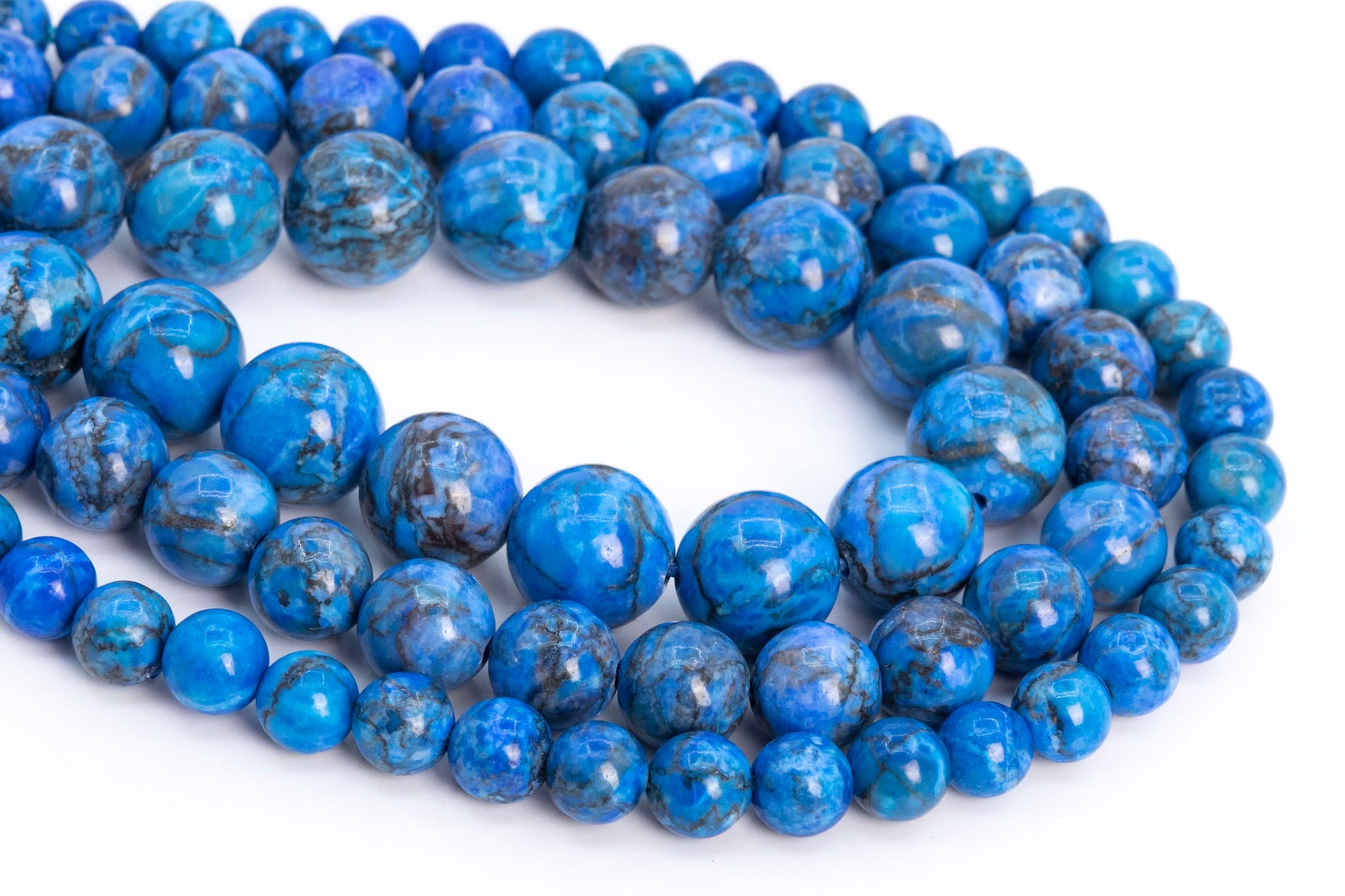 Denim Blue Magnesite Loose Beads Round Shape 6mm 8mm 10mm - Etsy