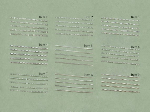 12 Inches / 1 FT Sterling Silver Chain for Jewelry Making - Etsy