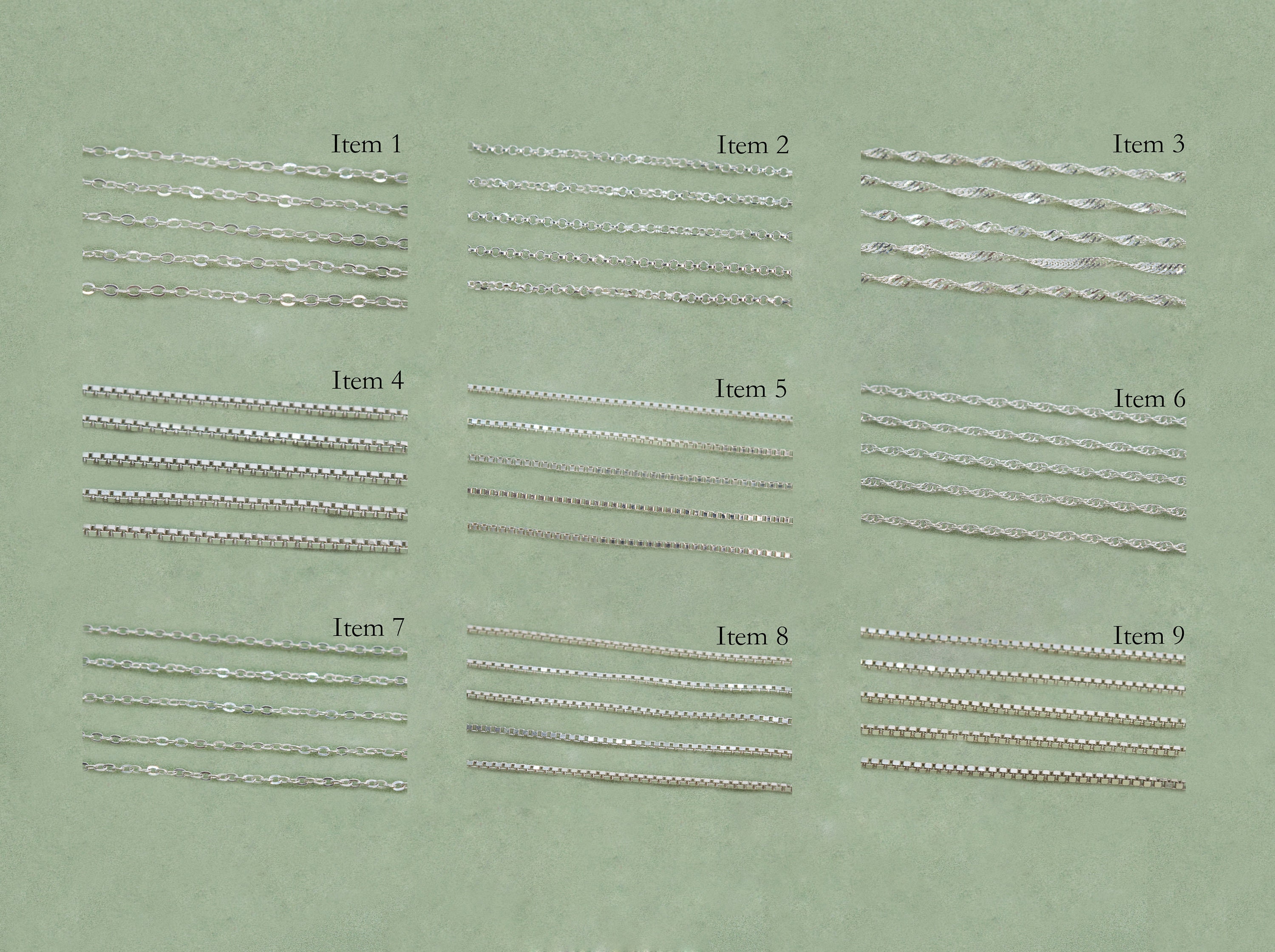 12 Inches / 1 FT Sterling Silver Chain for Jewelry Making | Etsy