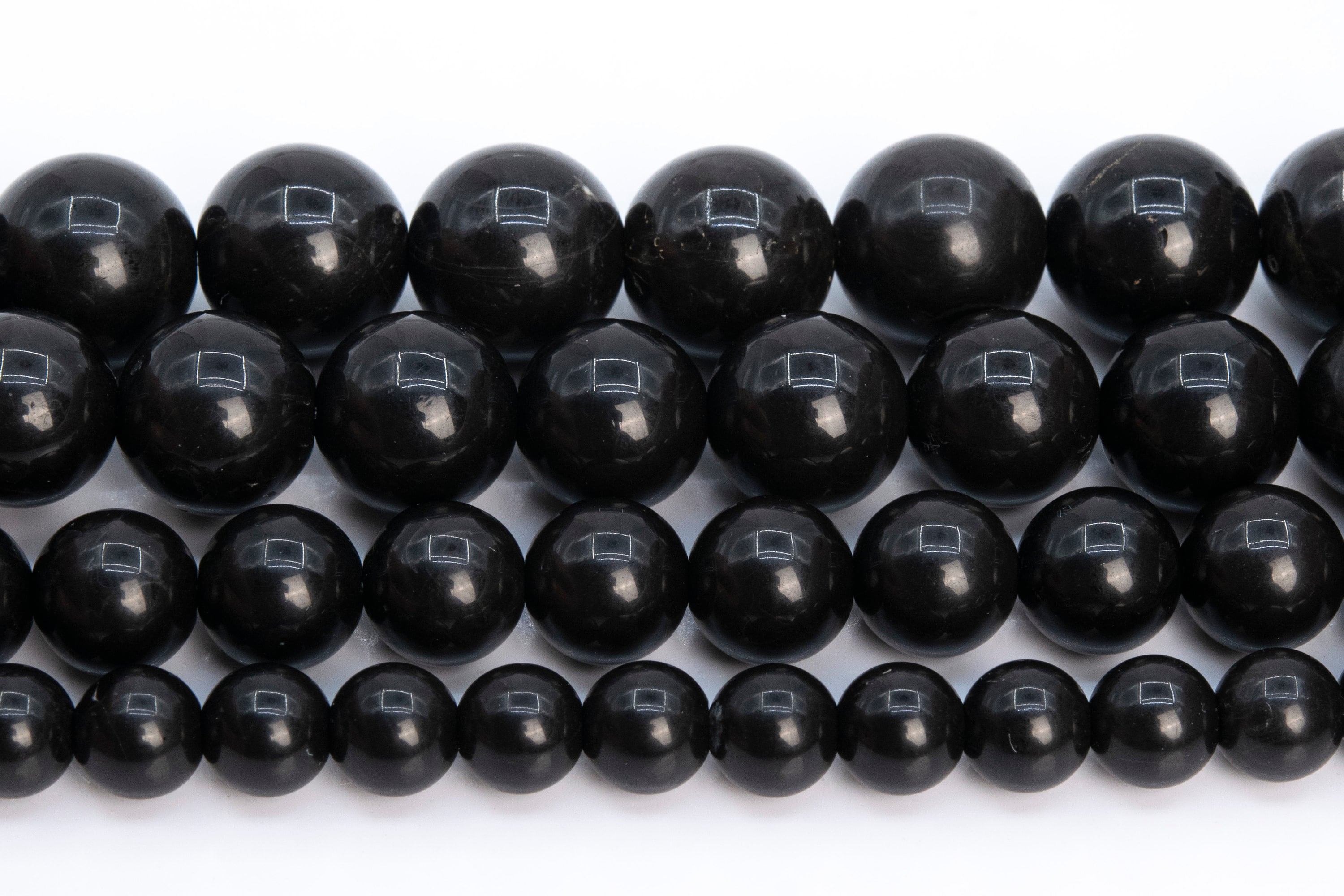 Genuine Natural Shungite Loose Beads High Carbon Anti Radiation Round ...