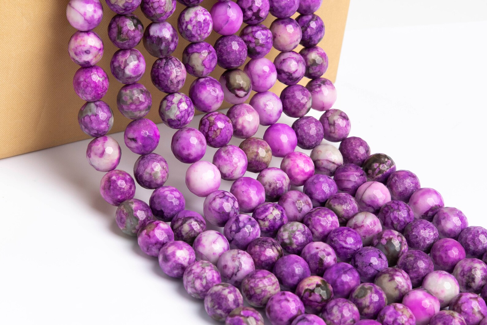 Purple Jasper Loose Beads Sugilite Color Micro Faceted Round Shape 12mm ...
