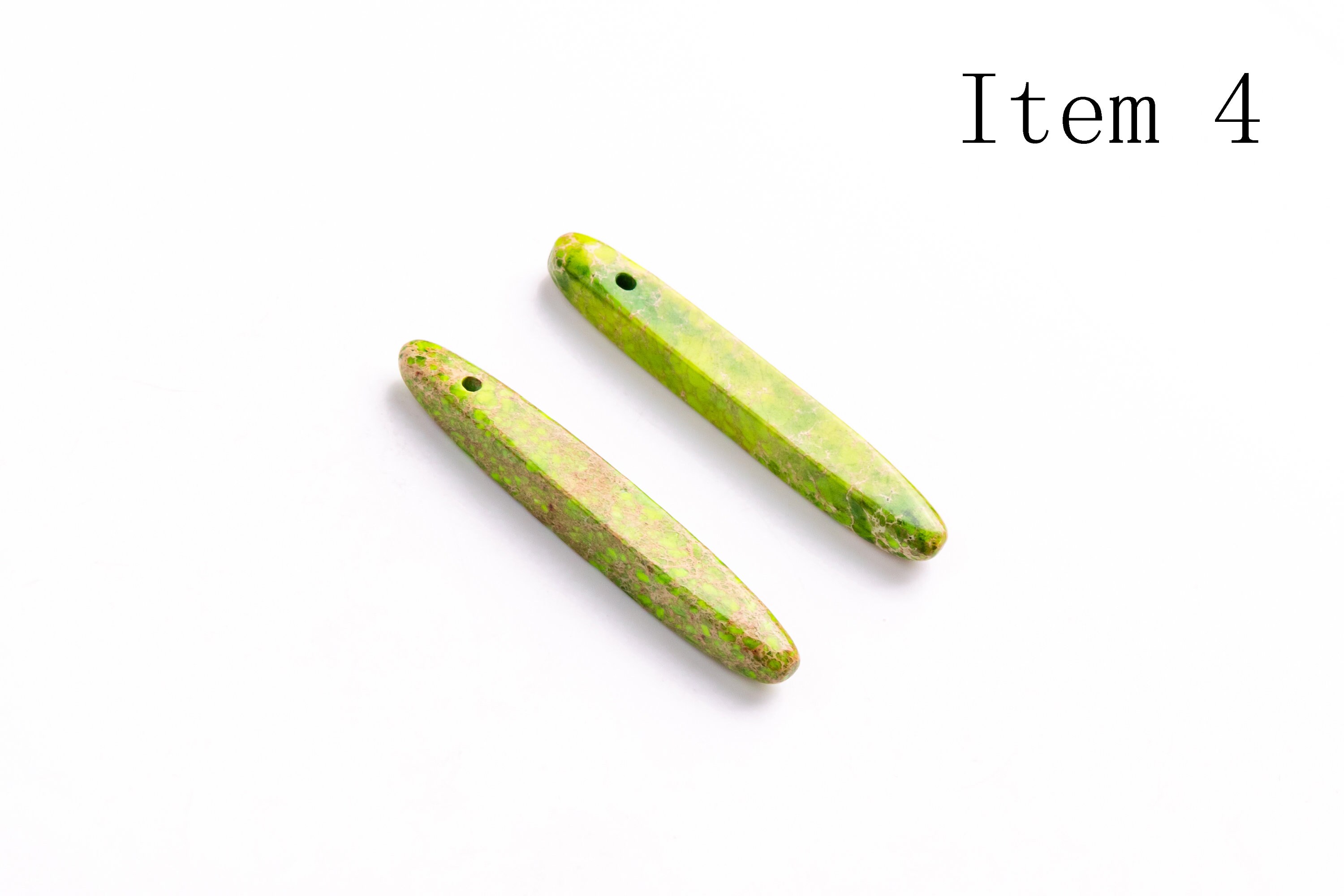 Drilled Stick Point Stone Earring Pair Sea Sediment Imperial - Etsy