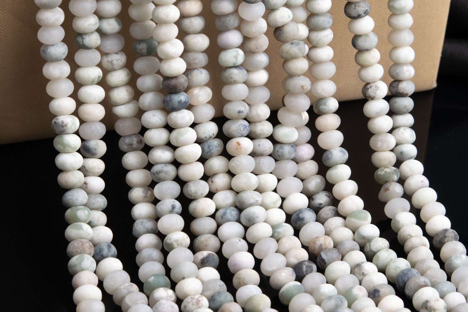Genuine Natural Matte Milky Green Jade Loose Beads Rondelle - Etsy