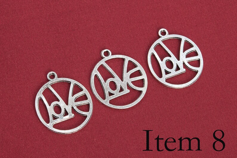 5 Pcs Antique Sliver Tone Charm Zinc Alloy Metal | Etsy