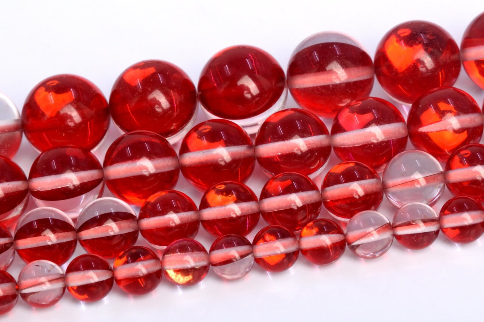 Red Mystic Aura Quartz Loose Beads Round Shape 8mm 10mm - Etsy
