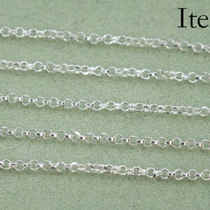 12 Inches / 1 FT Sterling Silver Chain for Jewelry Making - Cable Chain ...
