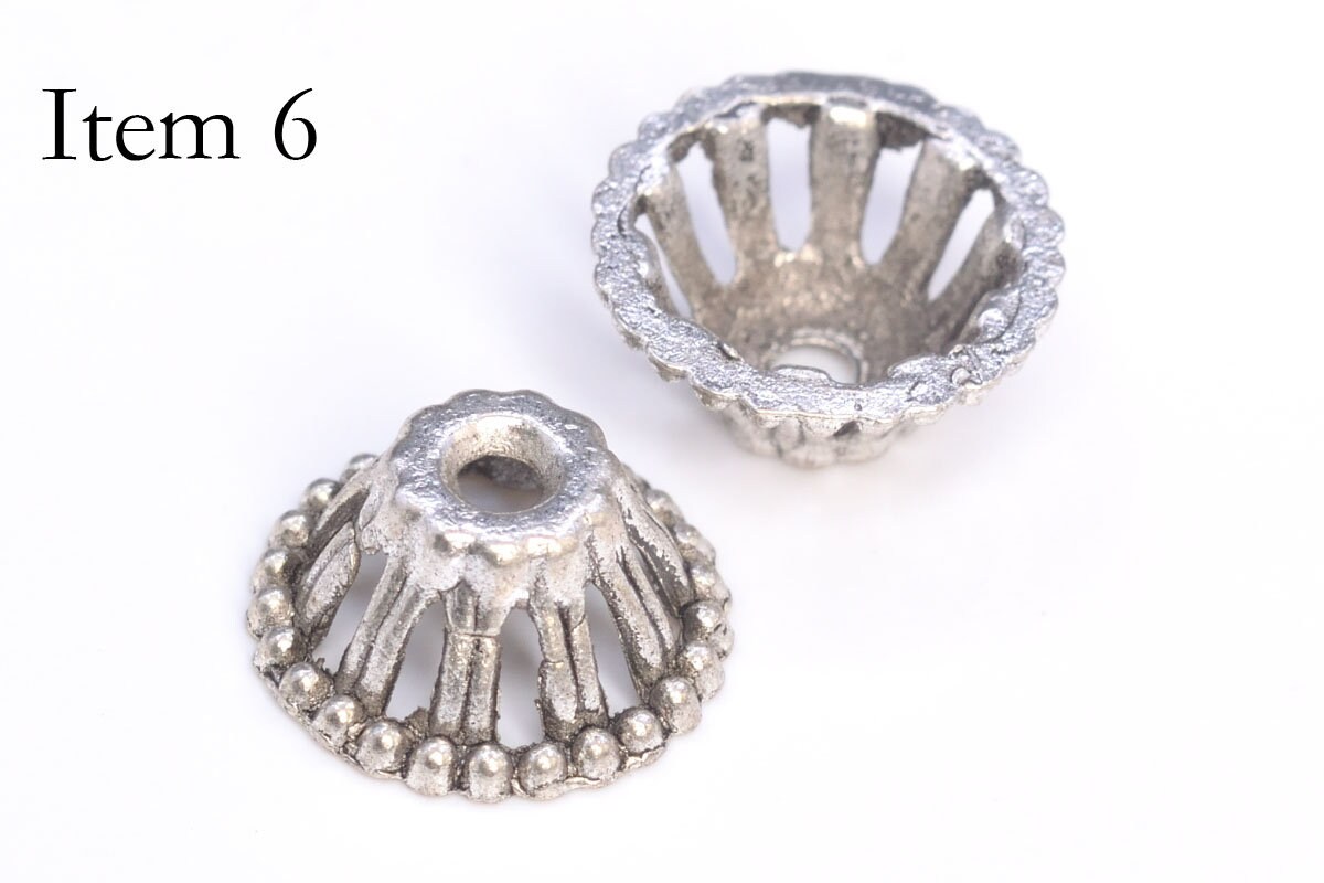 10 / 20 Pcs Bead Caps Spacers End Cap DIY Jewelry Making - Antique ...