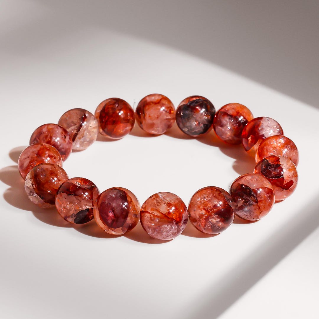 13/14/15/16MM Genuine Natural Red Rutile Phantom Quartz Red Round Big ...